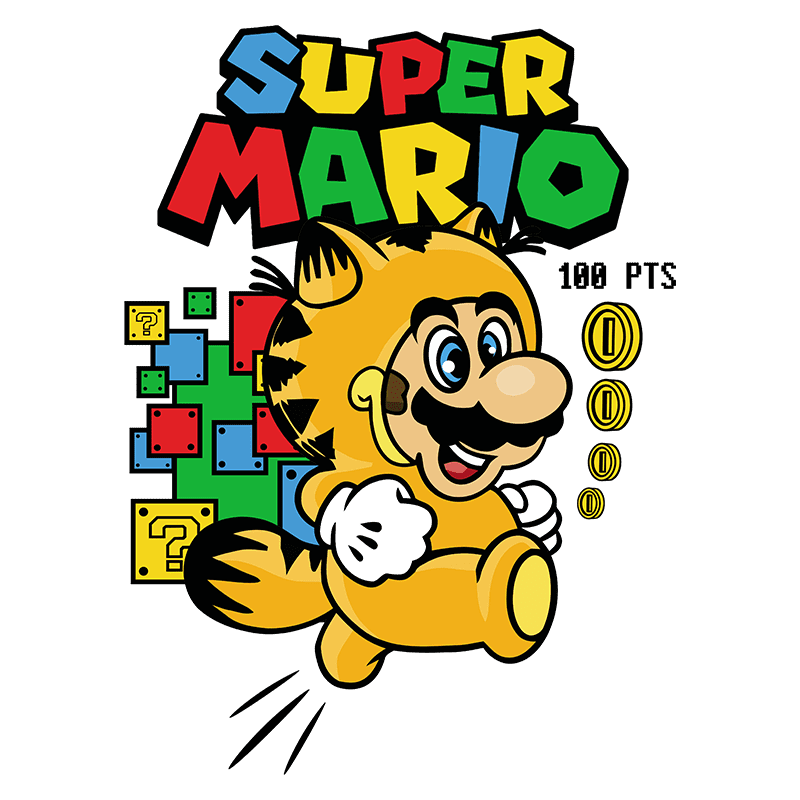 Estampa Digital em DTF - Super Mário - 74742 - Grupo Criativous